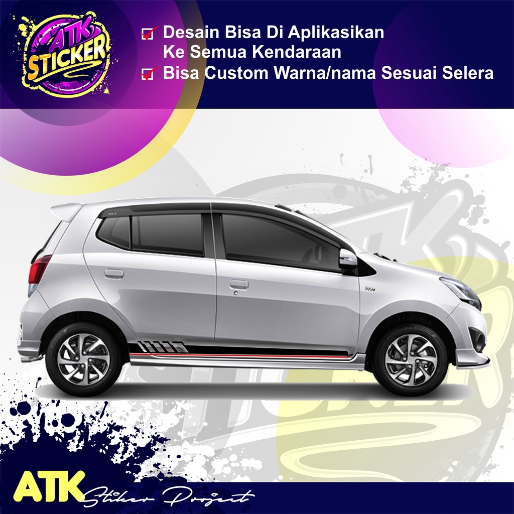 Jual Stiker Strip Agya Sticker Strip Modifikasi 10 Warna Modifikasi ...