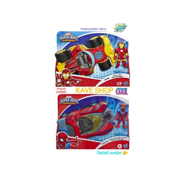 Jual Super Hero Adventure Iron Man / Spider-Man - Original HASBRO - NEW ...