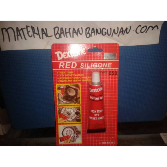 Jual Lem kaca tube kecil dextone red untuk material berupa metal, kaca ...