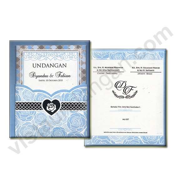 Jual Undangan pernikahan blangko mungkid mazaya 37 nikah wedding simple ...