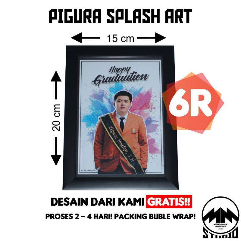 Jual BINGKAI PIGURA SPLASH ART / KADO WISUDA, ULTAH, NIKAH DLL | Shopee ...