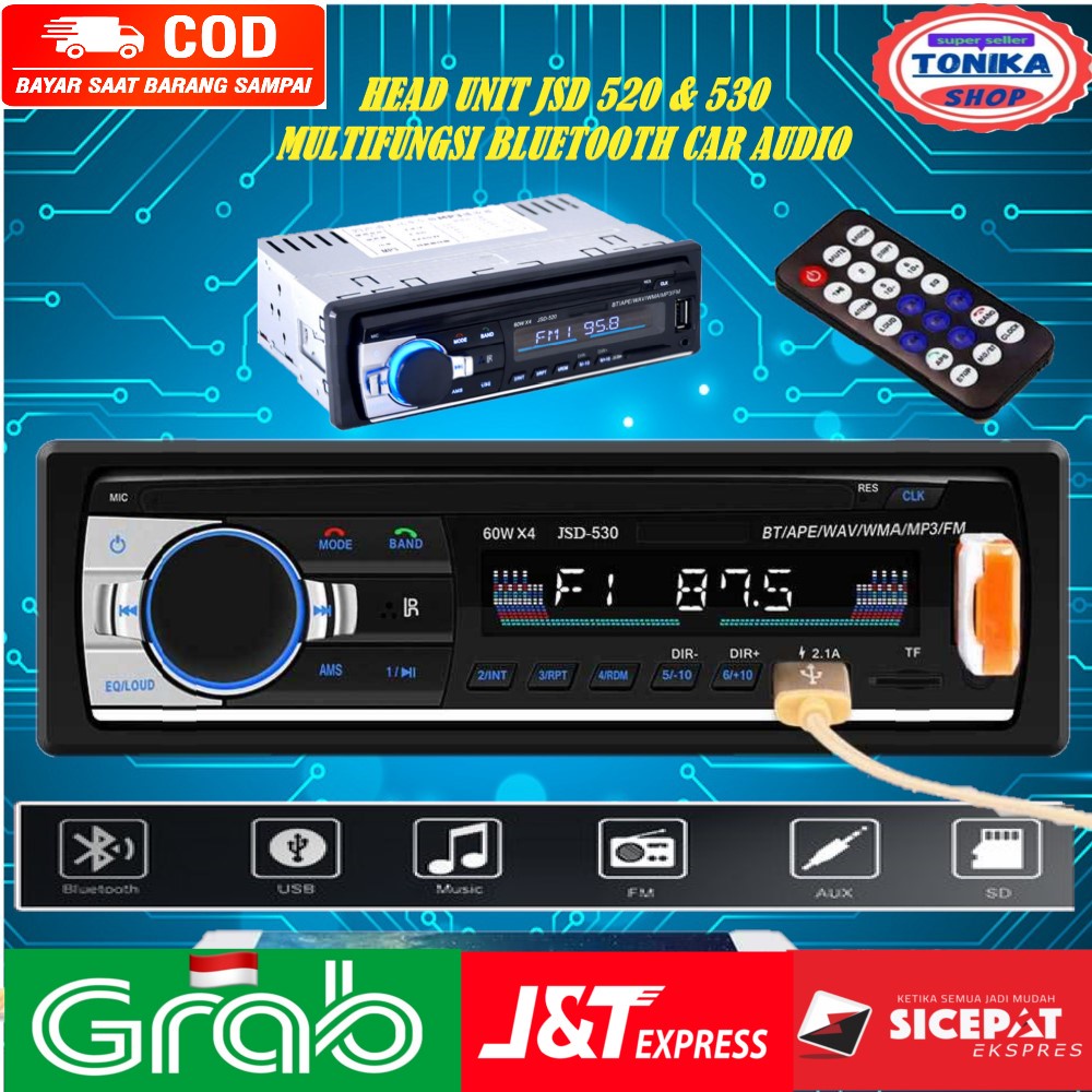Jual Tape Mobil Bluetooth head unit Single Din Tip tep mp3 Audio ...