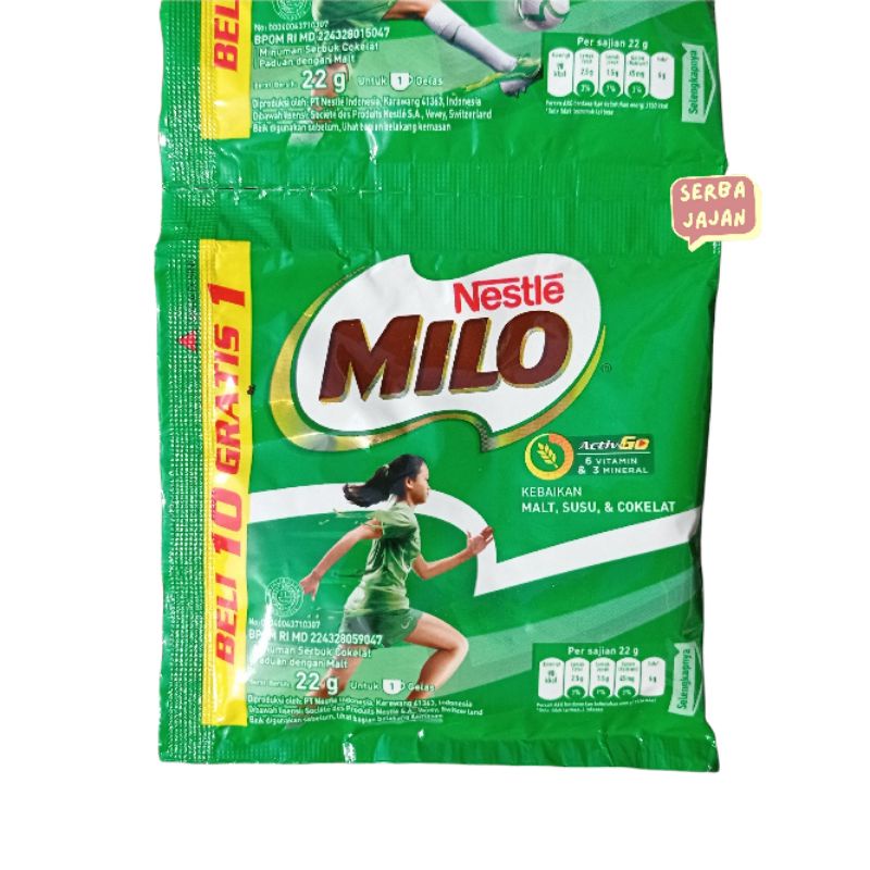 Jual SUSU MILO RENCENG 22g x 11pcs | Shopee Indonesia