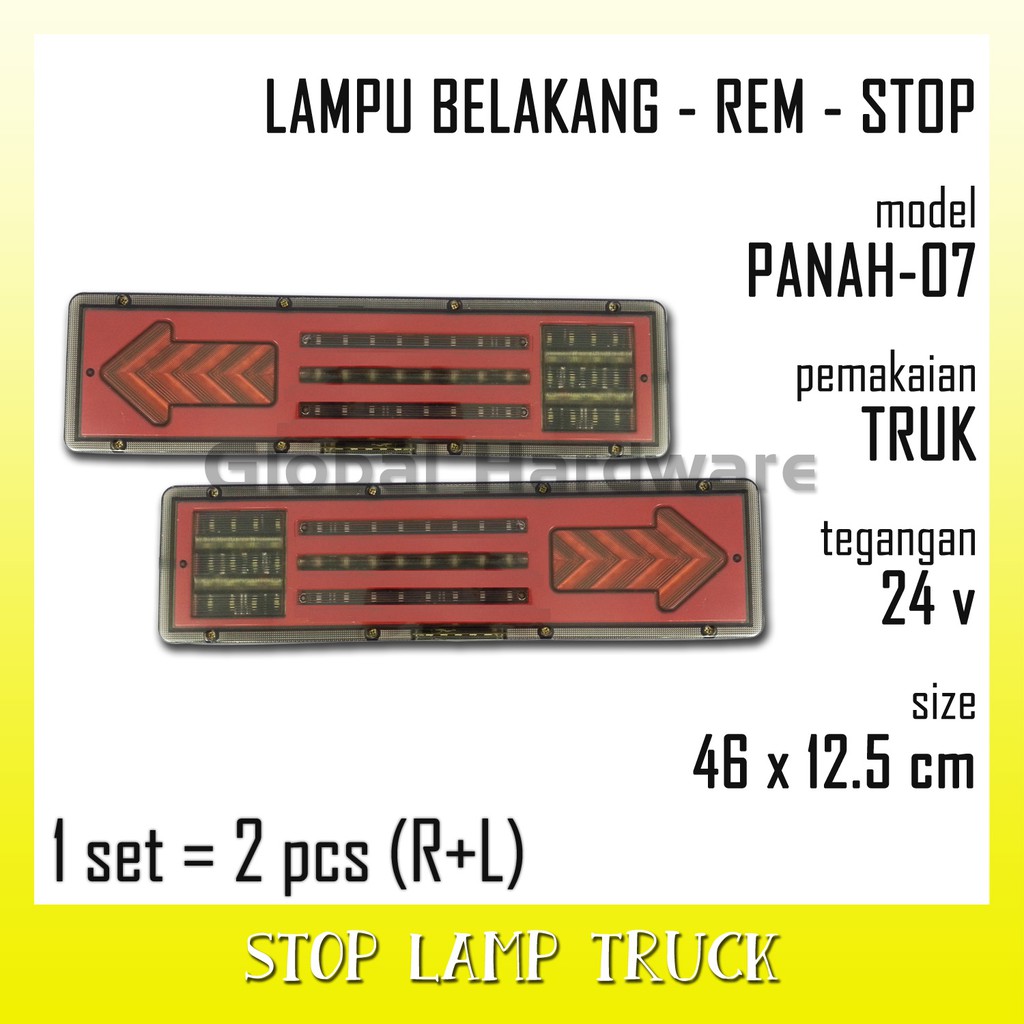 Jual Stop Lamp Truck Stoplamp Truk Lampu LED Rem Panah Balok Kotak ...