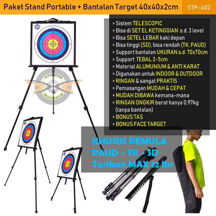 Jual { BISA COD } STAND TARGET PANAH TELESCOPIC Standing Cagrak Kaki ...