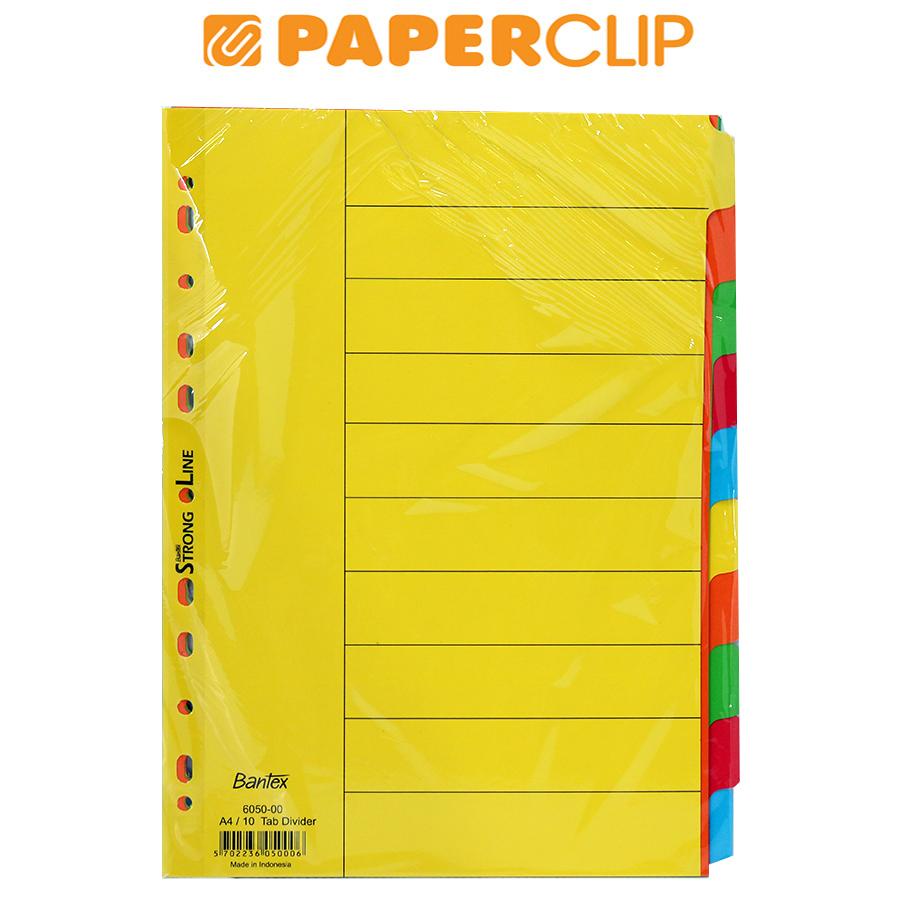 Jual PEMBATAS / DEVIDER / INDEX BANTEX 6050 A4 10 COLOUR | Shopee Indonesia