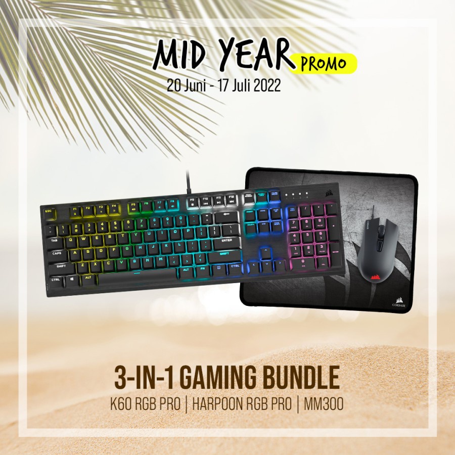 Jual Corsair 3 iN 1 Gaming Bundle ( k60 RGB PRO+HARPOON RGB PRO+MM300 ...