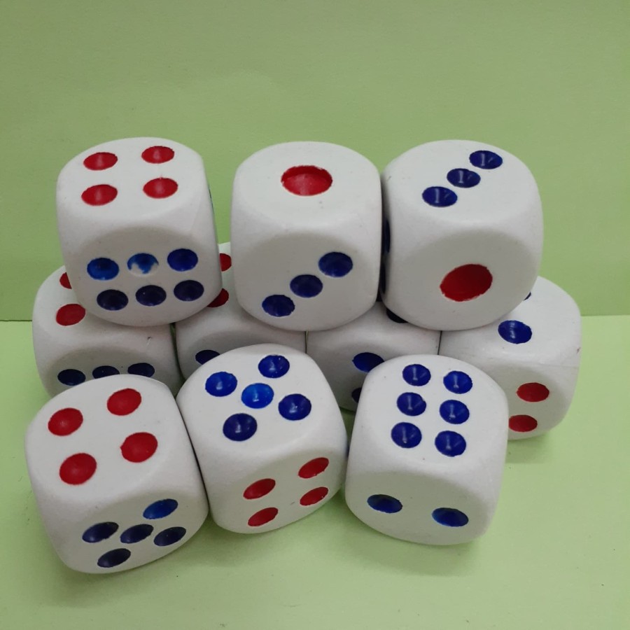 Jual Mainan Dadu Putih - Play Dice Board Game 1.1 cm - Main Monopoly ...