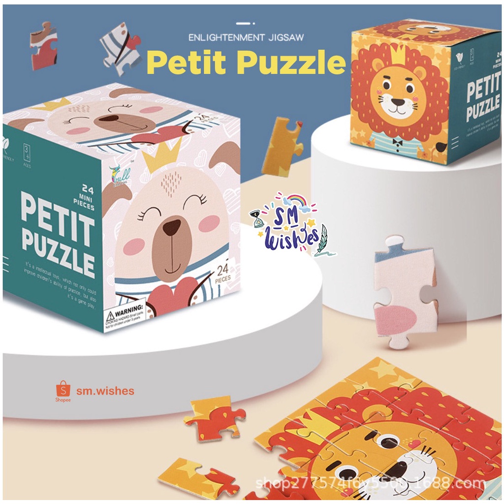 Jual PETIT PUZZLE MINI Puzzle Anak Edutoy Puzzle Animal Cartoon Kado ...