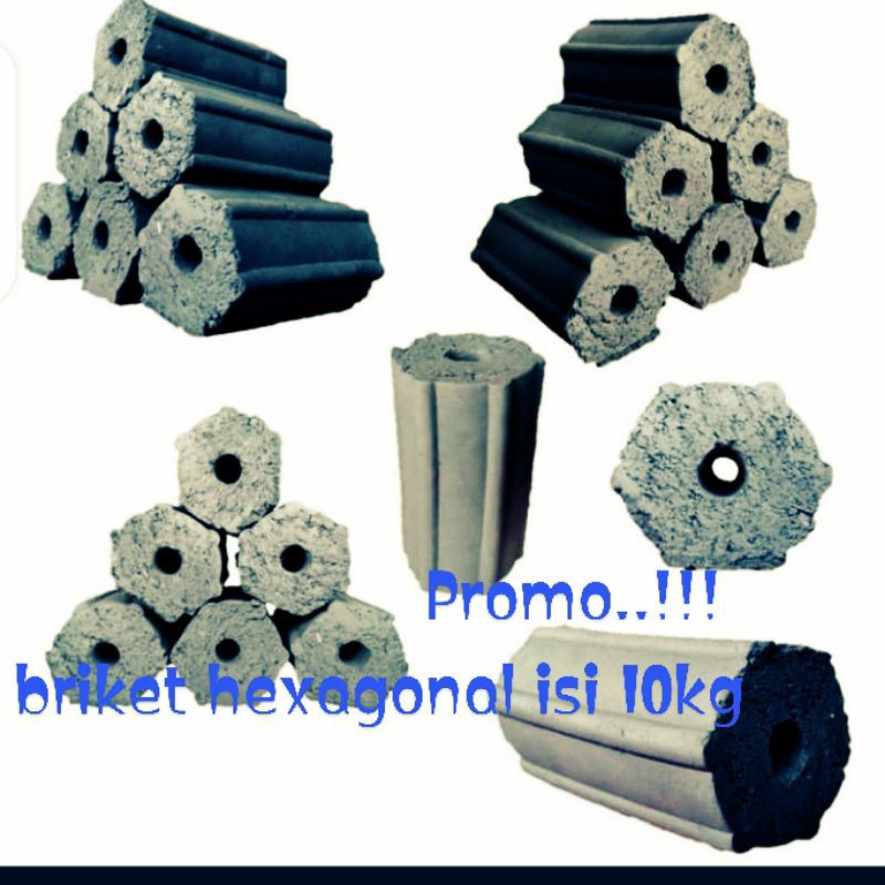 Jual briket arang batok kelapa hexagonal isi 10kg | Shopee Indonesia