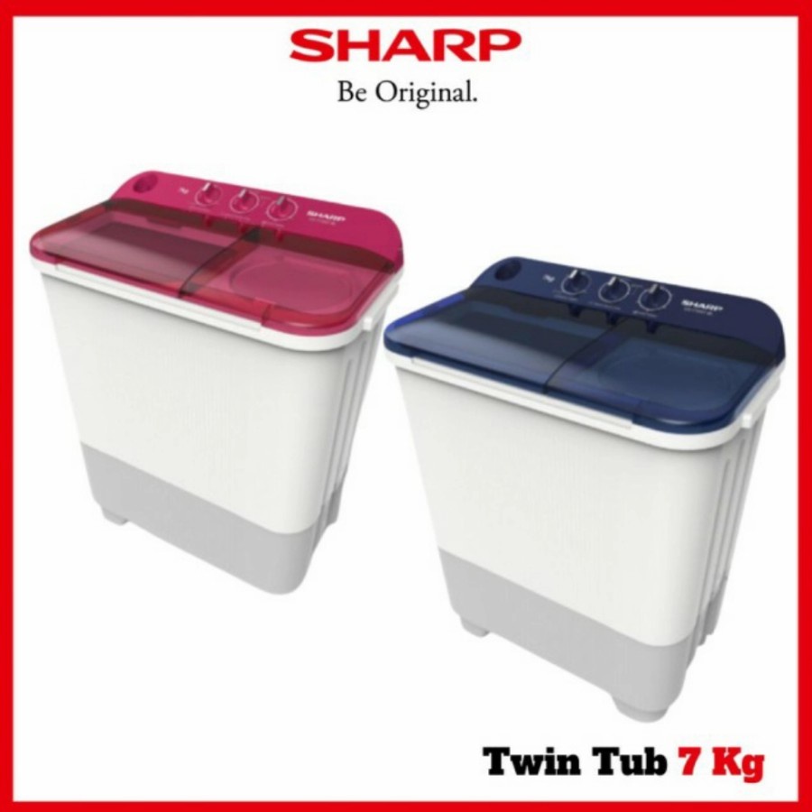 Jual SHARP EST75NT MESIN CUCI 2 TABUNG 7KG GARANSI RESMI EST-75NT 75NT ...