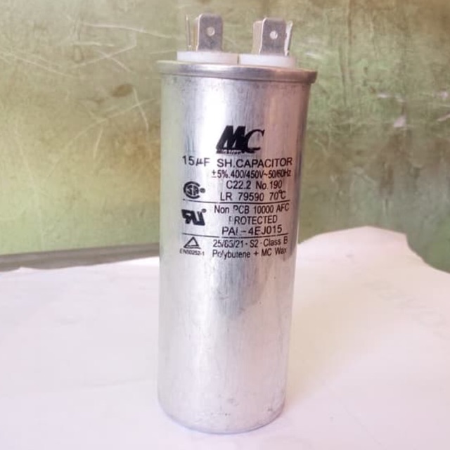 Jual Capasitor / kapasitor AC ukuran 15 uF / 15 micro merk MC | Shopee Indonesia