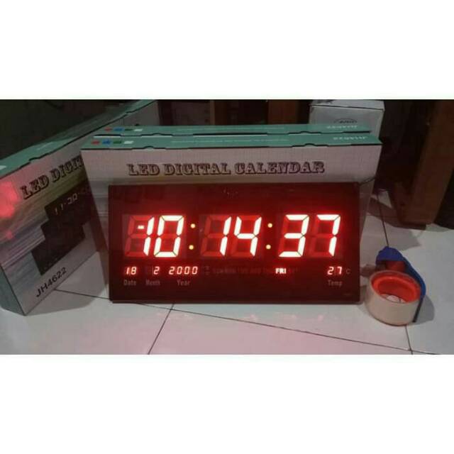 Jual jam dinding digital ukuran besar ukuran 46x22 cm digital clock ...