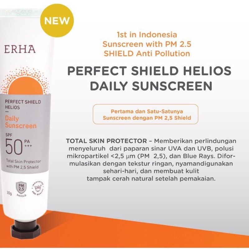 Jual PROMO!!!ERHA PERFECT SHILED HELIOS SPF 50/PA +++ 30g/Daily Sunscreen | Shopee Indonesia