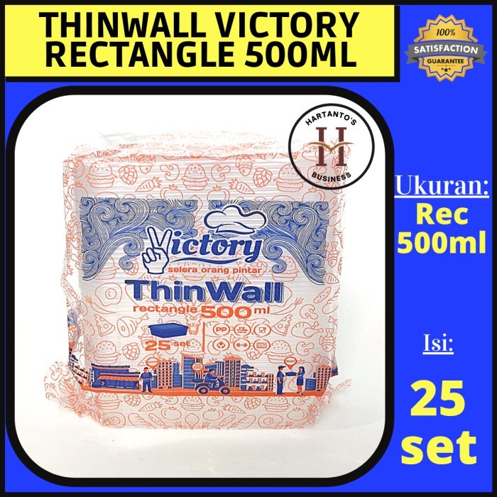 Jual Thinwall Victory Rectangle 500 ml | Shopee Indonesia