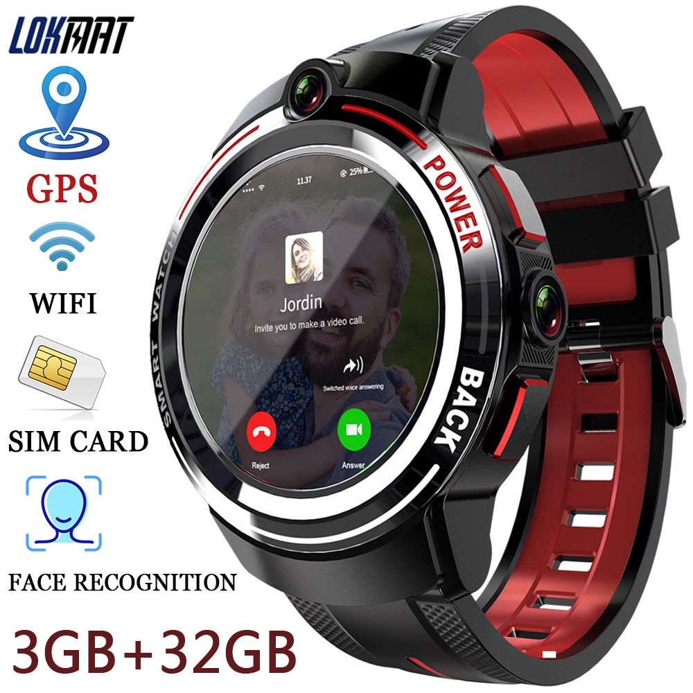 Jual LOKMAT SIM Card Android Smart Phone Watch Men 32GB ROM Dual ...
