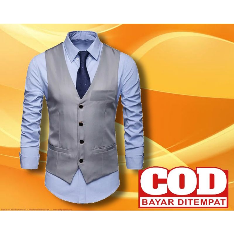 Jual Rompi jas formal Setelan Dalaman vest Jas Pria groomsmen Wedding ...