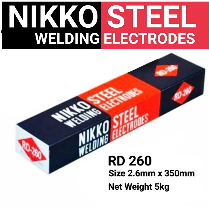 Jual Kawat Las Nikko Steel RD 260 ukuran 2.6mm x 350mm (KEMASAN 5KG) | Shopee Indonesia