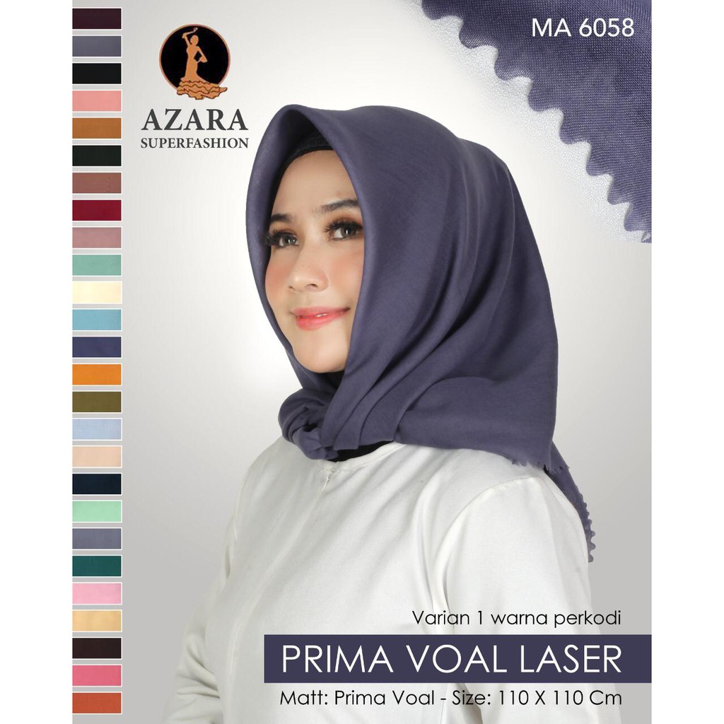 Jual Supplier Agen Grosir Hijab Azara Scarf Prima Voal Laser Cut Jilbab ...