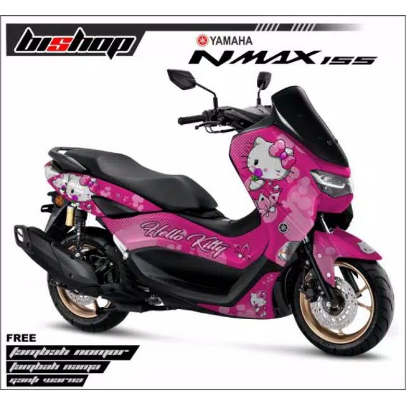 Jual Stiker Decal New Nmax 2020 pink merah Hello Kitty variasi sticker ...