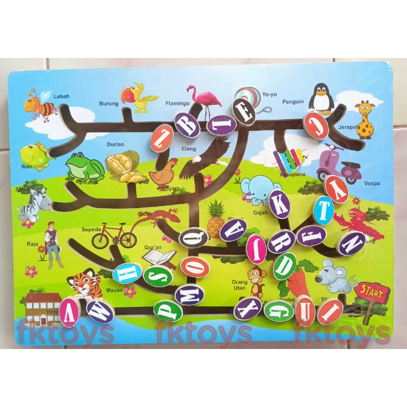 Jual Maze huruf_mainan edukatif_mainan edukasi | Shopee Indonesia