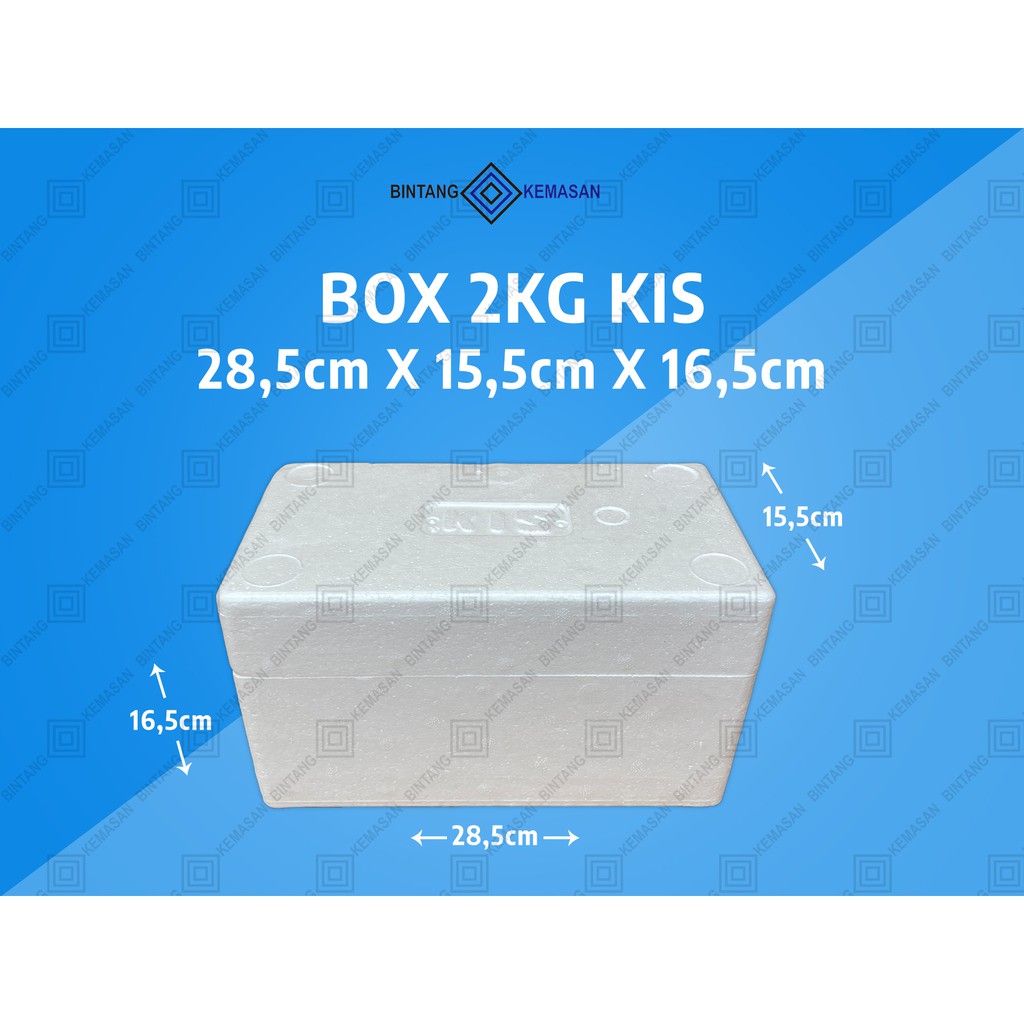 Jual Box Styrofoam 2KG 28,5 x 15,5 x 16,5cm/Box Foam/Box Packing/Box ...