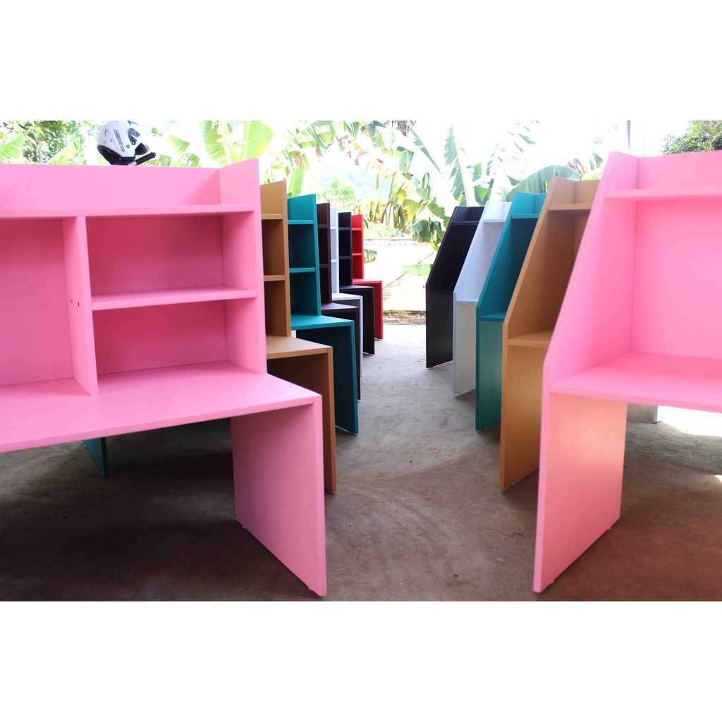 Jual Meja Belajar Leseha Minimalis Model Serong Bahan Multiplek / MDF ...