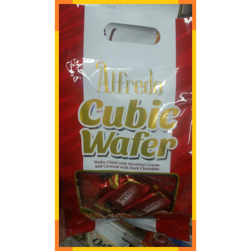 Jual Alfredo | cubic wafer | dark chocolate | hazelnut cream | 270 gram ...