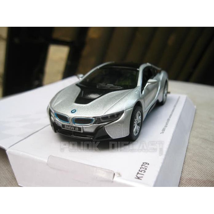 Jual Terbaru BMW i8 Silver (Diecast Miniatur Mobil 1/32 Kinsmart) | Shopee Indonesia