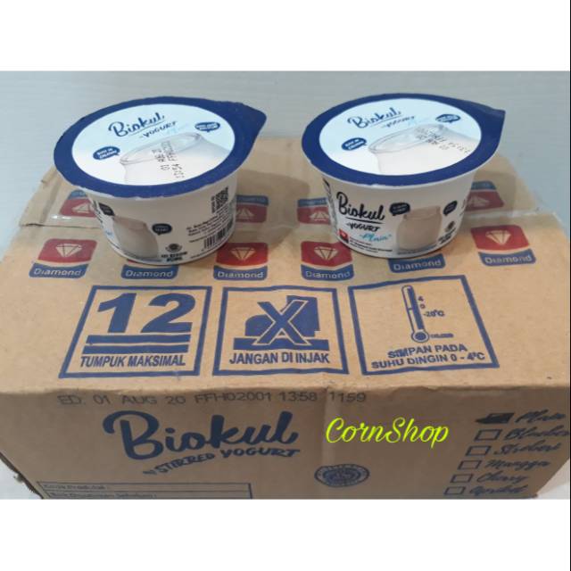 Jual Biokul Stirred Yogurt Plain 80ml - Yoghurt 1 Dus ( Isi 12 ...