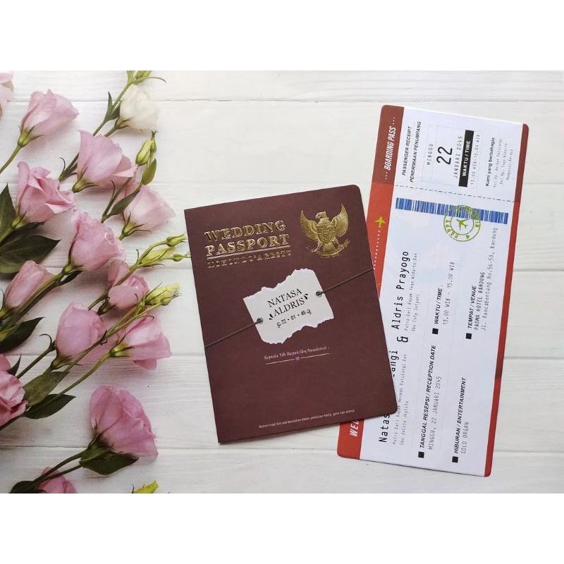 Jual Undangan pernikahan Passport,Undangan Wedding Pass,Undangan Murah ...