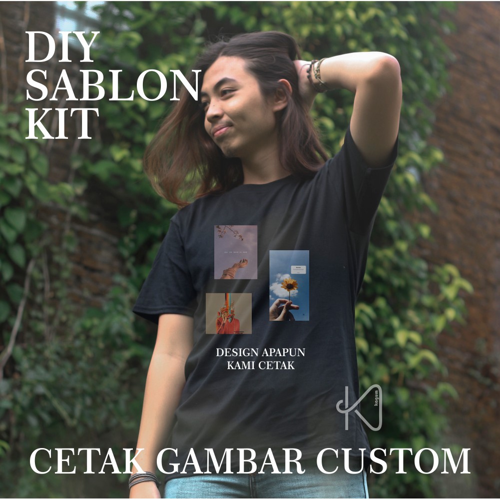 Jual KAOS DIY SABLON KIT (CETAK GAMBAR CUSTOM) | Shopee Indonesia