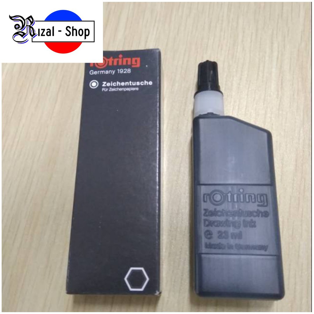 Jual Rotring Drawing Ink / Refill Tinta Rapido Hitam dan Warna | Shopee ...