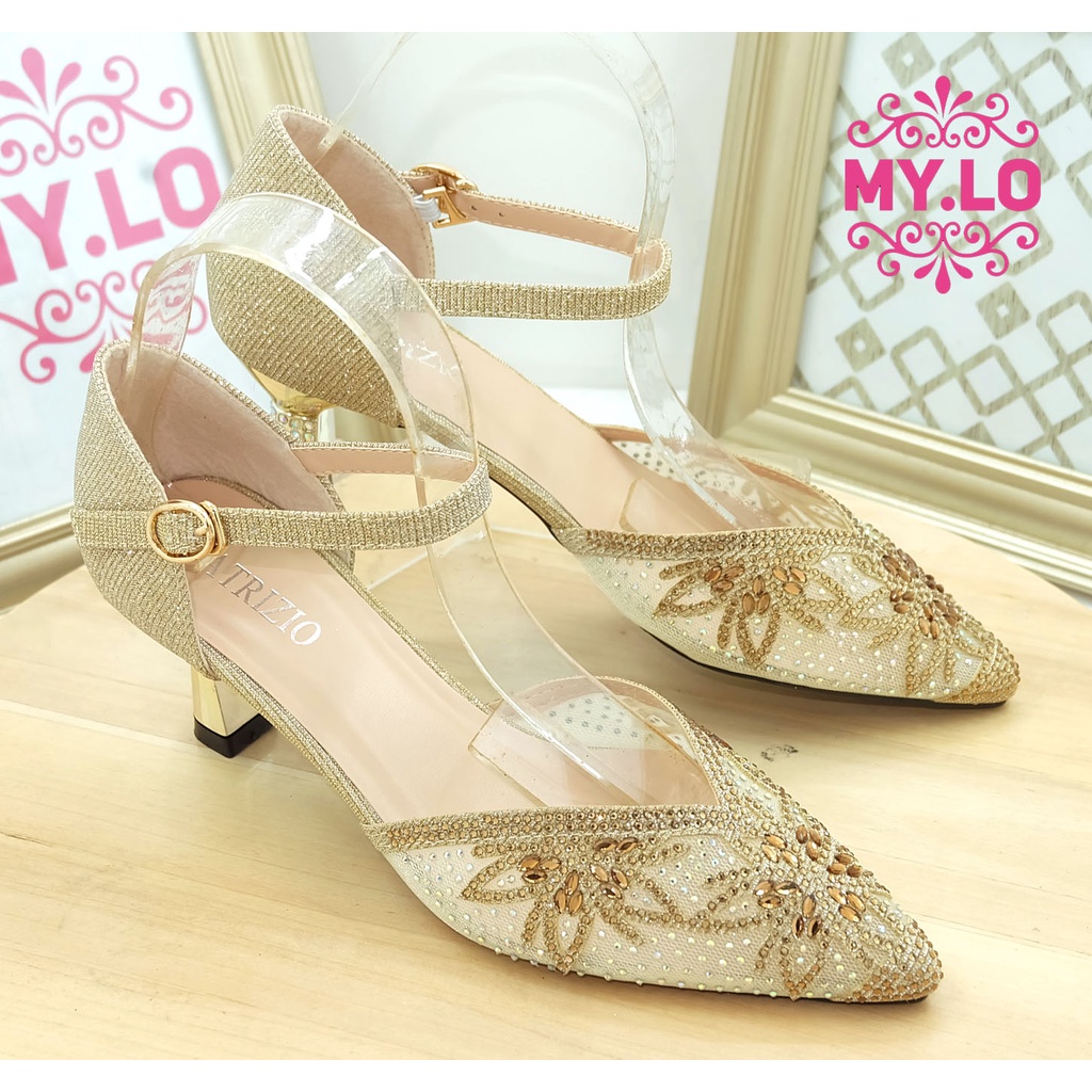 Jual SEPATU PESTA WANITA HEELS WEDDING SELOP KEBAYA PENGANTIN MEWAH ...