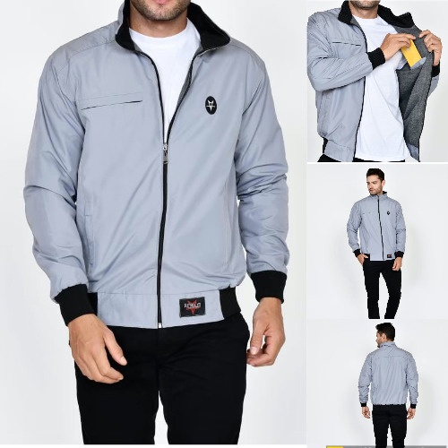 Jual Jaket Parasut Pria Anti Air Waterproof model Kerah Berkerah Bahan ...