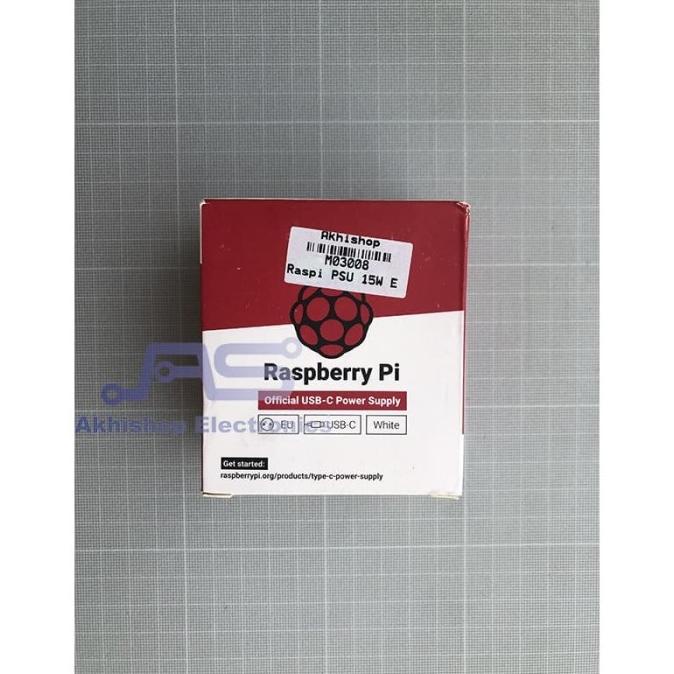 Jual Official Raspberry Pi 15.3W USB-C Power Supply EU White akh11 ...