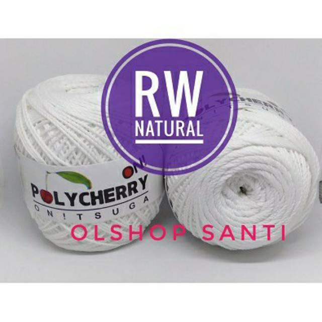 Jual Benang Rajut POLYCHERRY Onitsuga warna RAW WHITE (Natural - RW ...
