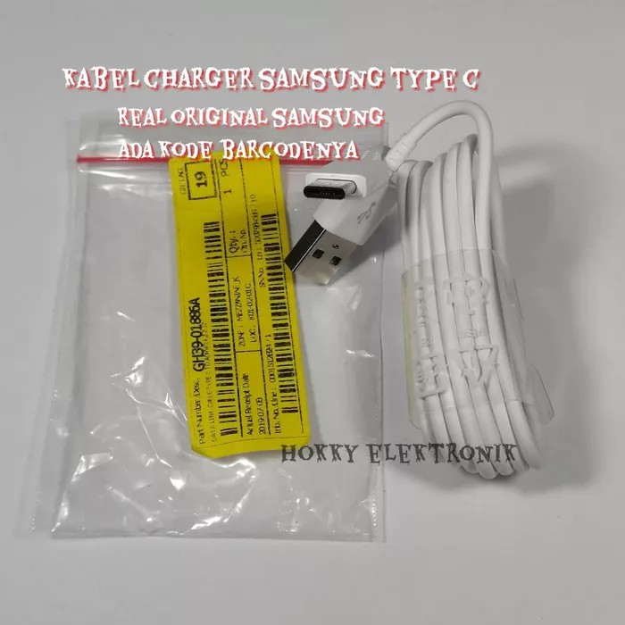 Jual KABEL CHARGER SAMSUNG ORIGINAL TYPE C WARNA PUTIH BEST QUALITY ...