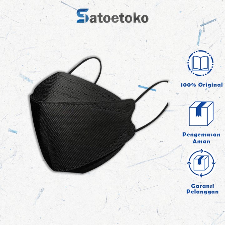 Jual MASKER KF94 KOREA 4 PLY - HITAM | Shopee Indonesia