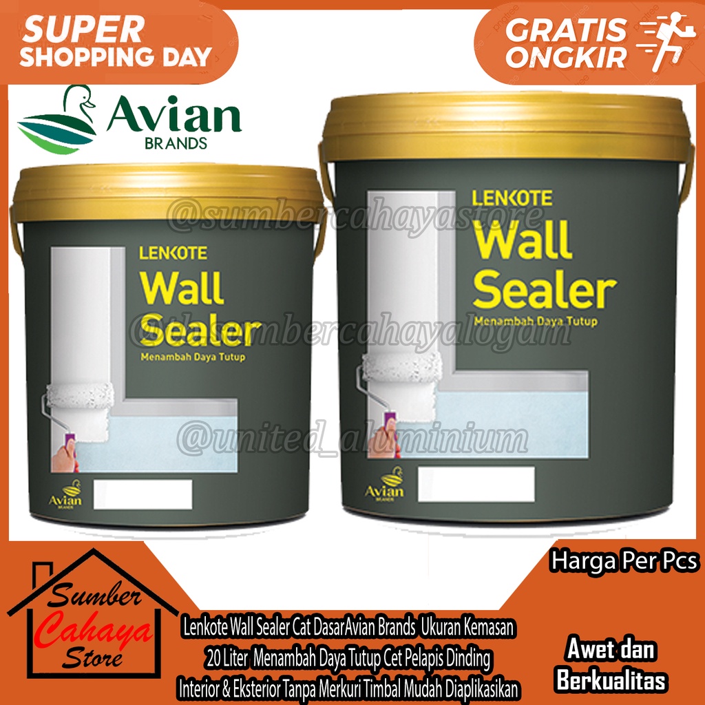 Jual Cat Dasar Tembok Avian Brands Lenkote Wall Sealer Ukuran Kemasan ...