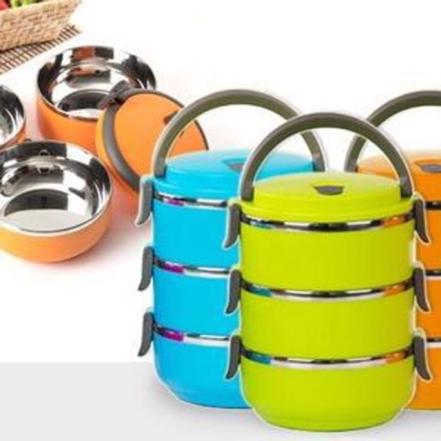 Jual Rantangan 3 layer stainless steel | Shopee Indonesia