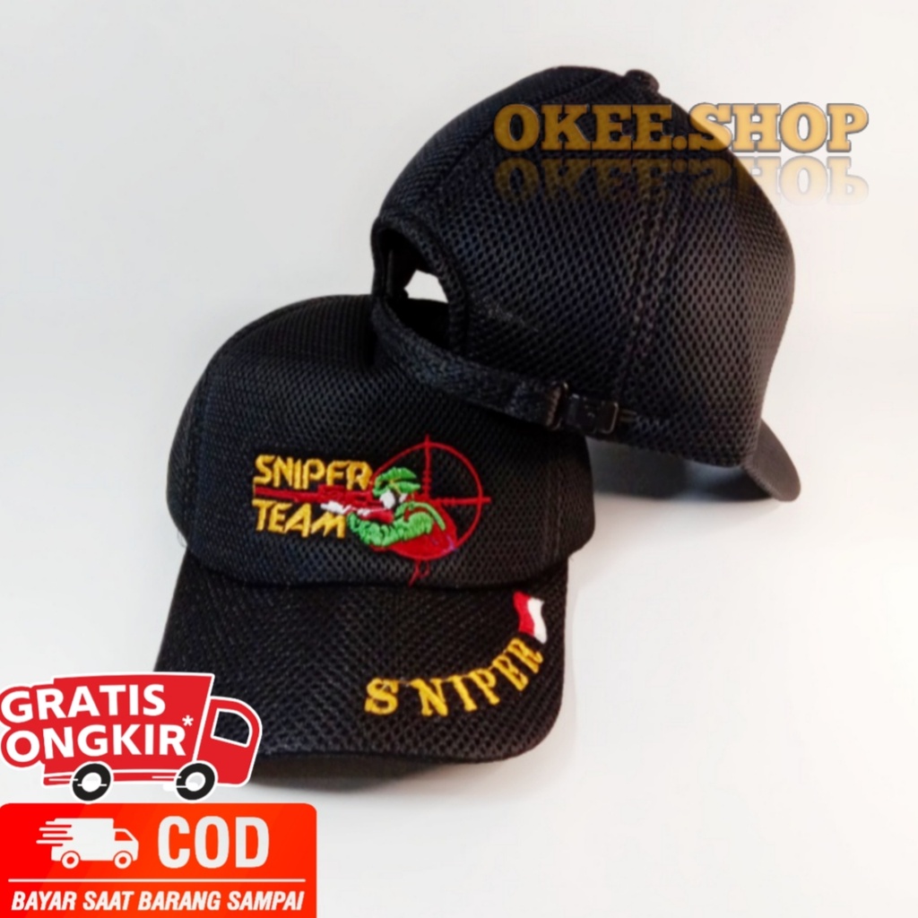 Jual TOPI JARING BORDIR SNIPER TEAM TERBARU | Shopee Indonesia