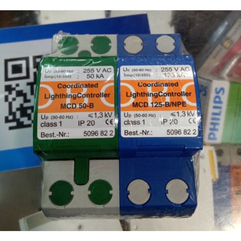 Jual Surge arrester Obo MCD 50-B 50KA 1phase + 1 MCD 125-B 125 KA netral (NPE) | Shopee Indonesia