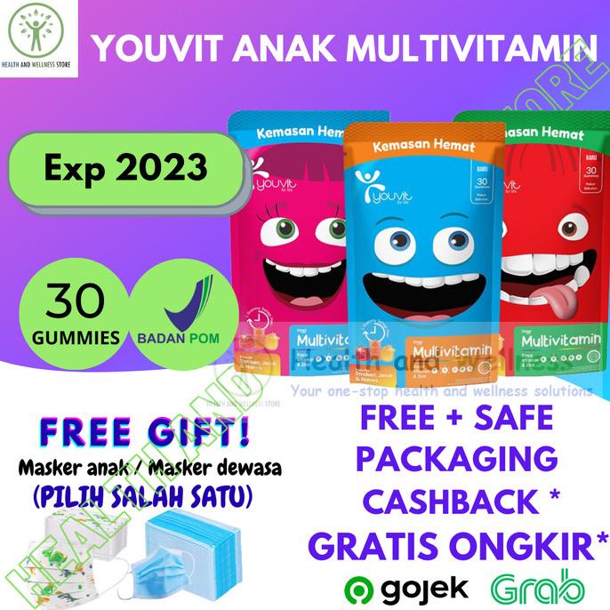 Jual YOUVIT MULTIVITAMIN ANAK YOU VIT 30 GUMMY TABLET KIDS VITAMIN ...
