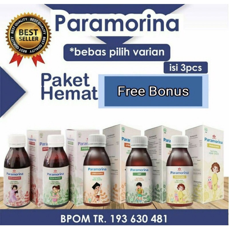 Jual Paramorina 3 botol atasi terlambat bicara terlambat jalan susah ...