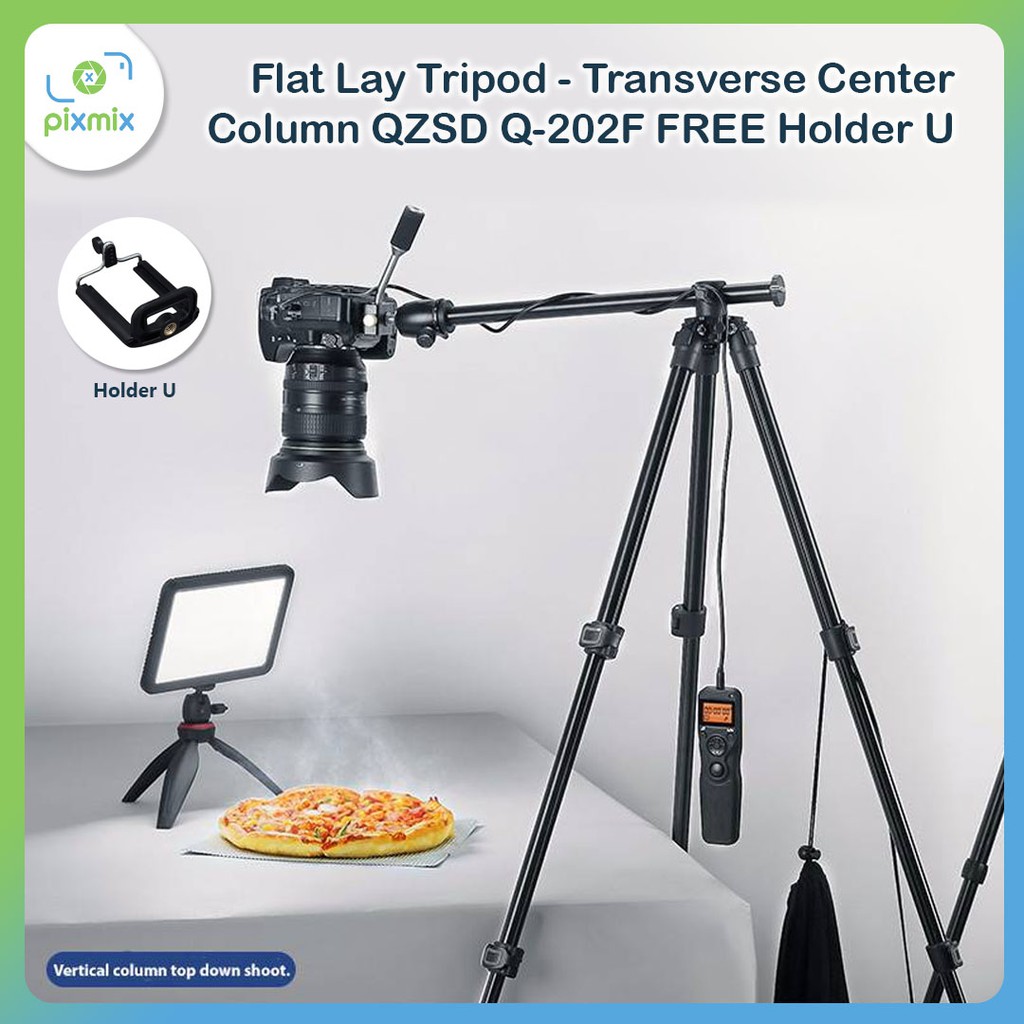 Jual Flat Lay Tripod - Transverse Center Column QZSD Q-202F FREE Holder ...