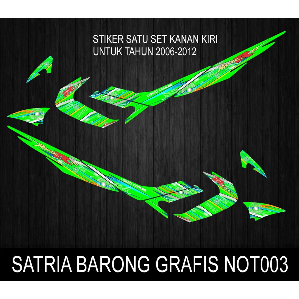 Jual STIKER STRIPING DECAL SATRIA FU BARONG TAHUNN 2006-2012 GRAFIS NOT ...