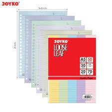 Jual Loose Leaf B5 Colour Kertas Isi Binder Warna Campur Joyko B5 50 Lembar | Shopee Indonesia