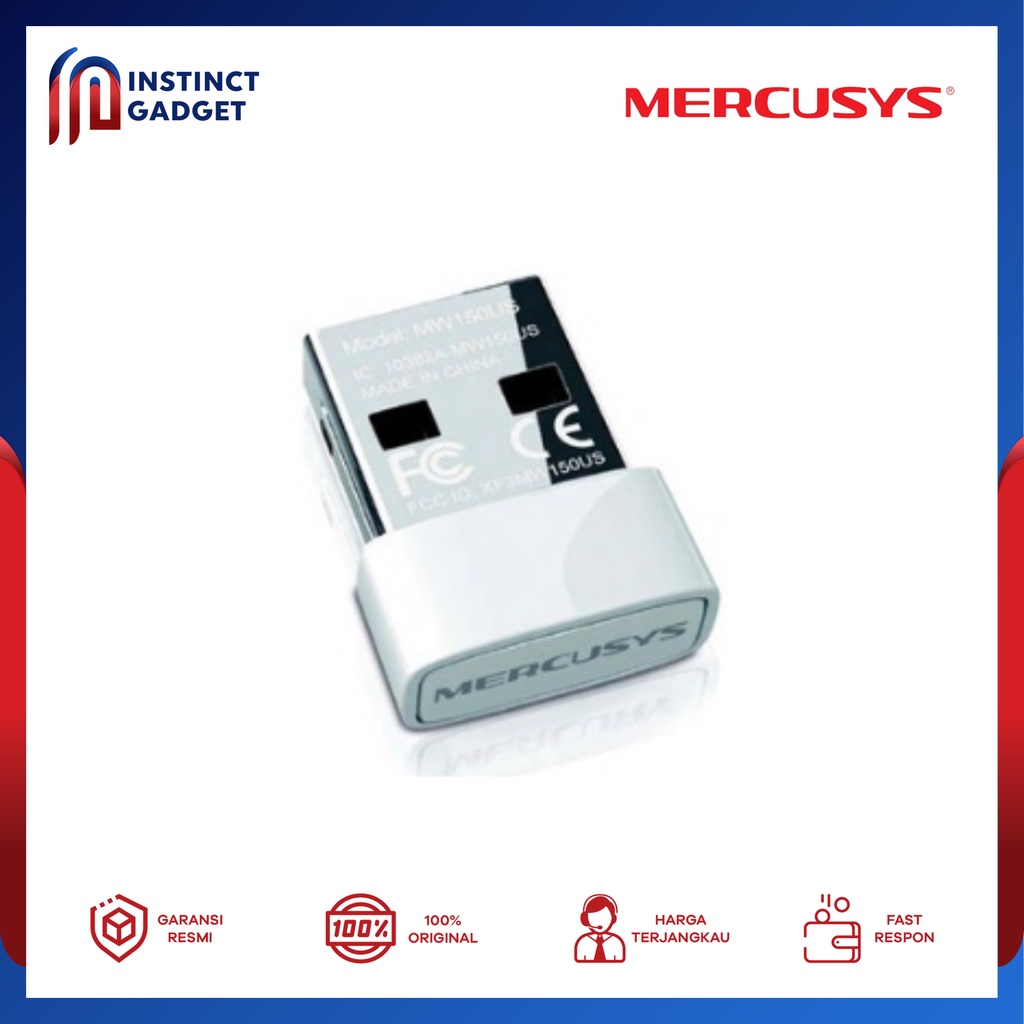 Jual Mercusys MW150US / N150 150Mbps Wireless Nano USB Adapter ...
