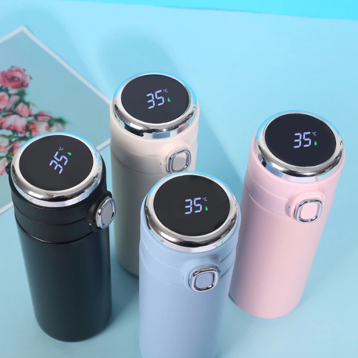 Jual Botol Minum Dengan LCD Suhu / Thumbler Thermos Suhu 420 ml ...